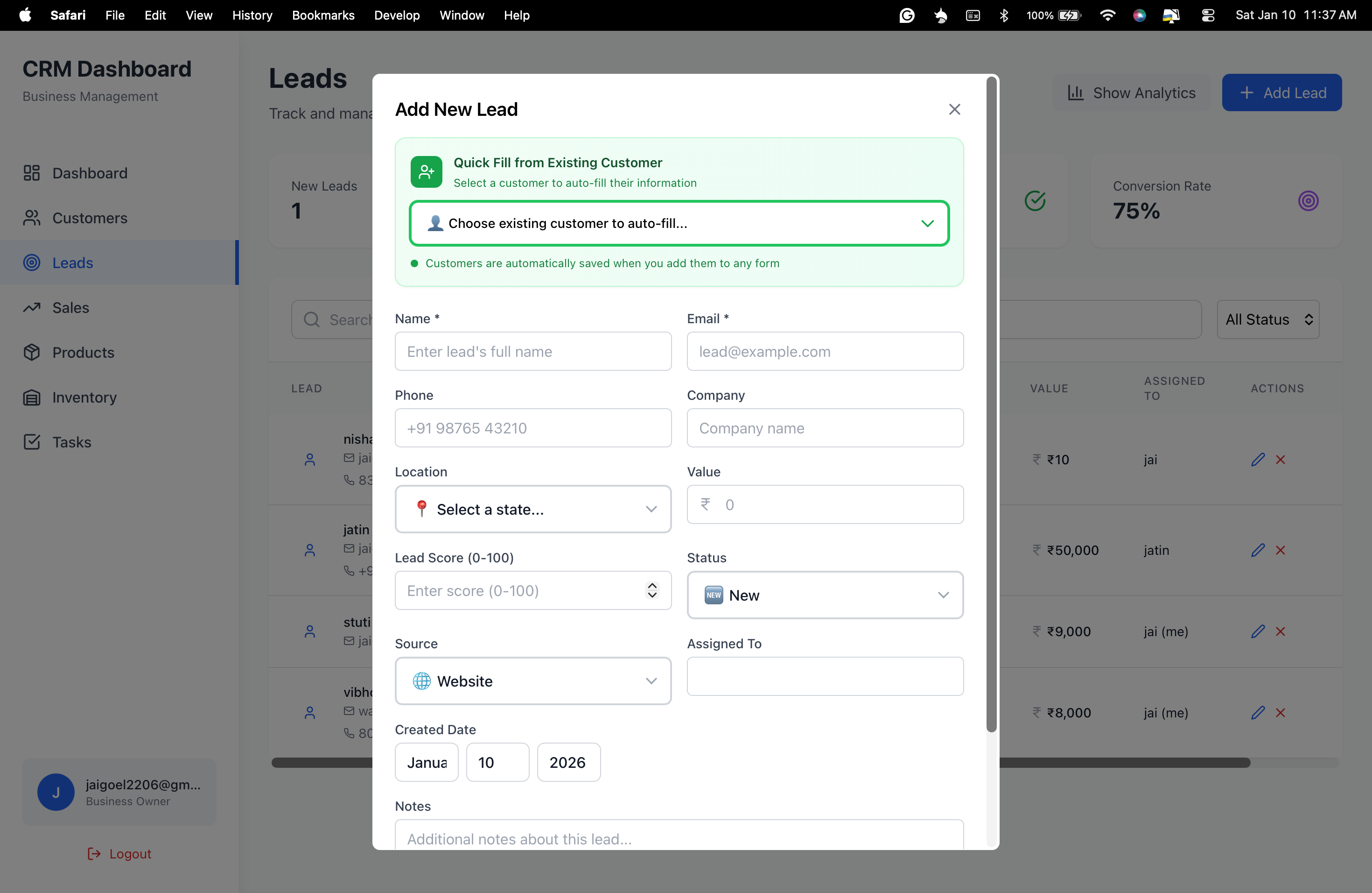 CRM Pro - Smart Customer Relationship Management | Curious Kaizer